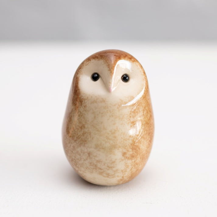 Ceramic Barn Owl Sculpture - Hand Sculpted Ceramic, Miniature, Wildlife ...