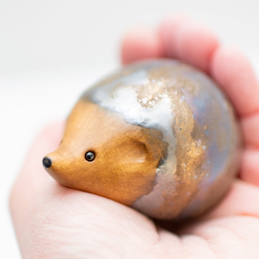 Small Ceramic Hedgehog Sculpture - Hand Sculpted Ceramic, Miniature ...
