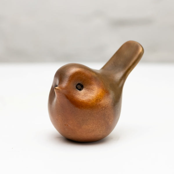 Small Bronze Robin Sculpture - Limited Edition Foundry Cast, Hot Cast ...